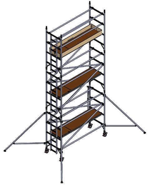 Scaffold Tower UTS 1.8m x Single Width x 5.2m High - Express Tools Ltd