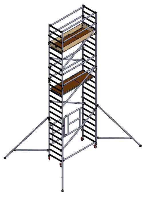 Folding Scaffold Tower UTS 5.3m Platform Height - Express Tools Ltd
